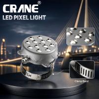 China Steel Band Clamp Mount Round LED Pixel Point Light 3W 12LED DMX512 IP65 For Architectural Lighting for sale