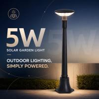 China Single Head Solar Estate Lamp Post Garden Lights 5W For Villas Driveways And Garden Paths for sale