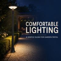 China Single Head Solar Estate Lamp Post Garden Lights 5W For Villas Driveways And Garden Paths for sale