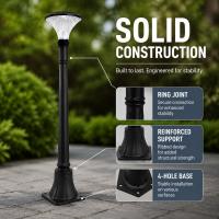 China 5W Flared Cone Solar Courtyard Post Light IP65 For Residential Entrances And Walkways for sale