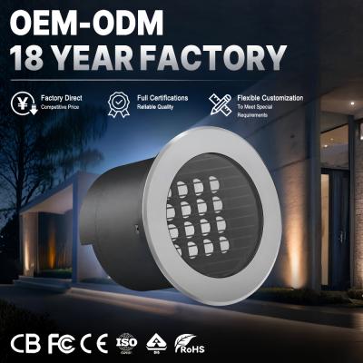 China Anti Corrosion In Ground Led Landscape Lighting Round Shape 24W DC24V Pathway Inground Lamp for sale