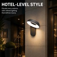 China 12W Outdoor Porch Lights Wall Mount Adjustable Halo 3000K For Entrances Architectural Facades for sale