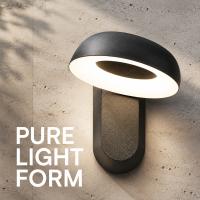 China 12W Outdoor Porch Lights Wall Mount Adjustable Halo 3000K For Entrances Architectural Facades for sale