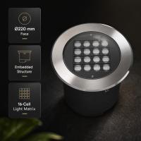 China Dimmable LED Underground Light IP68 Waterproof Outdoor 36W 304 Stainless Steel 0-10V Dimming Garden Buried Inground Lamp for sale