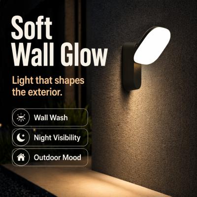 China 10W Adjustable LED Outdoor Wall Mount Lighting With Rotatable Panel 3000K IP65 Rating for sale