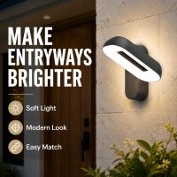 China 18W Rotatable LED Outdoor Wall Light With Open Center Loop Design 3000K For Villas Patios for sale