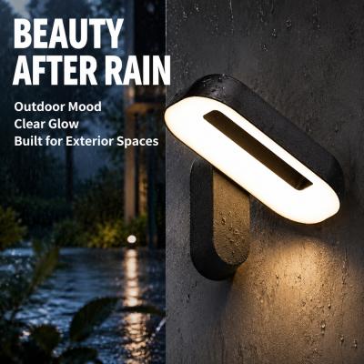 China 18W Rotatable LED Outdoor Wall Light With Open Center Loop Design 3000K For Villas Patios for sale