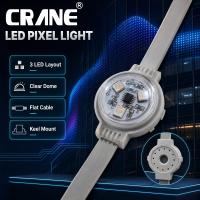 China 0.75W DC12V Round LED Pixel Point Light DMX512 RGB RGBW For Building Media Facade Lighting for sale