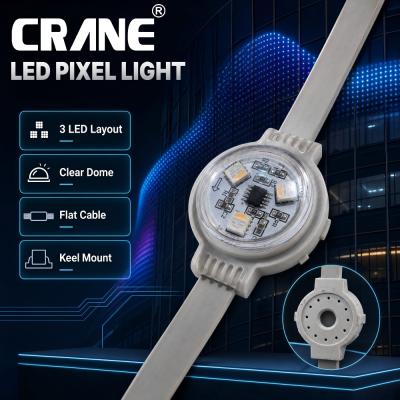 China 0.75W DC12V Round LED Pixel Point Light DMX512 RGB RGBW For Building Media Facade Lighting for sale