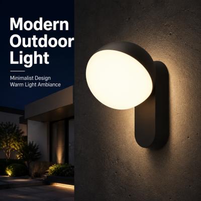 China 12W Adjustable Round LED Garden Lights 3000K Outdoor Wall Light For Modern Facades for sale