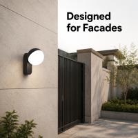 China 12W Adjustable Round LED Garden Lights 3000K Outdoor Wall Light For Modern Facades for sale