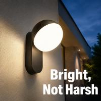 China 12W Adjustable Round LED Garden Lights 3000K Outdoor Wall Light For Modern Facades for sale