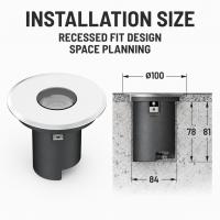 China IP68 Weather Resistant LED In Ground Light Stainless Steel Recessed Patio Lights Customized for sale