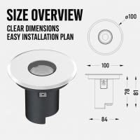 China IP68 Weather Resistant LED In Ground Light Stainless Steel Recessed Patio Lights Customized for sale