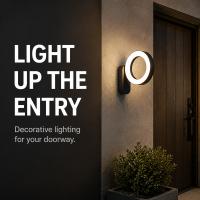 China 24W Rotatable LED Garden Lights Double Sided Ring Outdoor Wall Light For Villas Entrances for sale