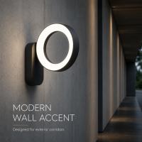China 24W Rotatable LED Garden Lights Double Sided Ring Outdoor Wall Light For Villas Entrances for sale