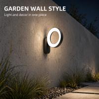 China 24W Rotatable LED Garden Lights Double Sided Ring Outdoor Wall Light For Villas Entrances for sale