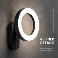 China 24W Rotatable LED Garden Lights Double Sided Ring Outdoor Wall Light For Villas Entrances for sale