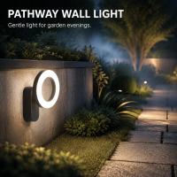 China 24W Rotatable LED Garden Lights Double Sided Ring Outdoor Wall Light For Villas Entrances for sale