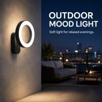 China 24W Rotatable LED Garden Lights Double Sided Ring Outdoor Wall Light For Villas Entrances for sale