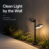 China 24W Dual Head LED Garden Lights 3000K Aluminum Housing LED Landscape Bollard Light for sale