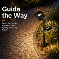 China 24W Dual Head LED Garden Lights 3000K Aluminum Housing LED Landscape Bollard Light for sale