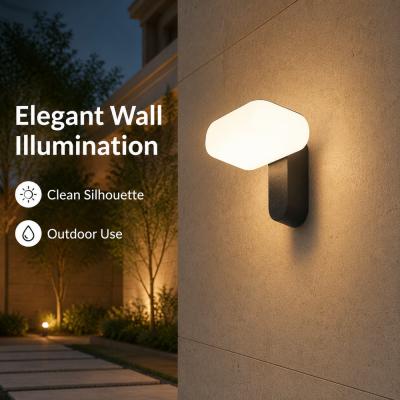 China 12W Adjustable Rectangular LED Outdoor Wall Light for Porches Entrances Balconies for sale