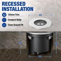 China IP68 Dual Lens LED Inground Lights Waterproof Recessed Ground Lamp for Driveway Pathway for sale