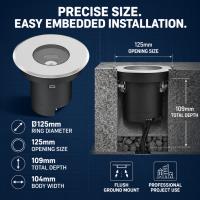 China IP68 Dual Lens LED Inground Lights Waterproof Recessed Ground Lamp for Driveway Pathway for sale