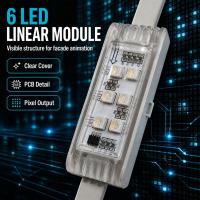 China Architectural Media Facade Linear LED Pixel Lights 1.5W DC24V RGB RGBW 75mm For Dynamic Display for sale