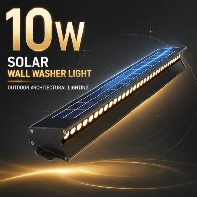 China 10W LED Solar Wall Washer Light IP65 Outdoor Architectural Lighting for Hotels and Villas for sale
