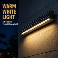 China Aluminum Solar Wall Washer Lights 15W IP65 for Garden Walls Hotels Resorts and Buildings for sale