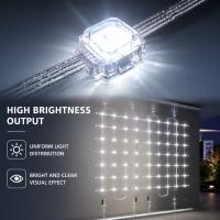 China Outdoor Multi Size LED Grid Screen IP67 RGBW Mesh Display For Building Facade & Sky Screen for sale