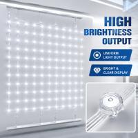 China Round Outdoor Flexible LED Curtain Screen 10x10 To 20x20 Circular 1 LED Pixel Mesh Light for sale
