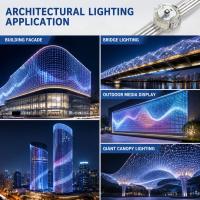 China Round Outdoor Flexible LED Curtain Screen 10x10 To 20x20 Circular 1 LED Pixel Mesh Light for sale