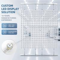 China Round Outdoor Flexible LED Curtain Screen 10x10 To 20x20 Circular 1 LED Pixel Mesh Light for sale