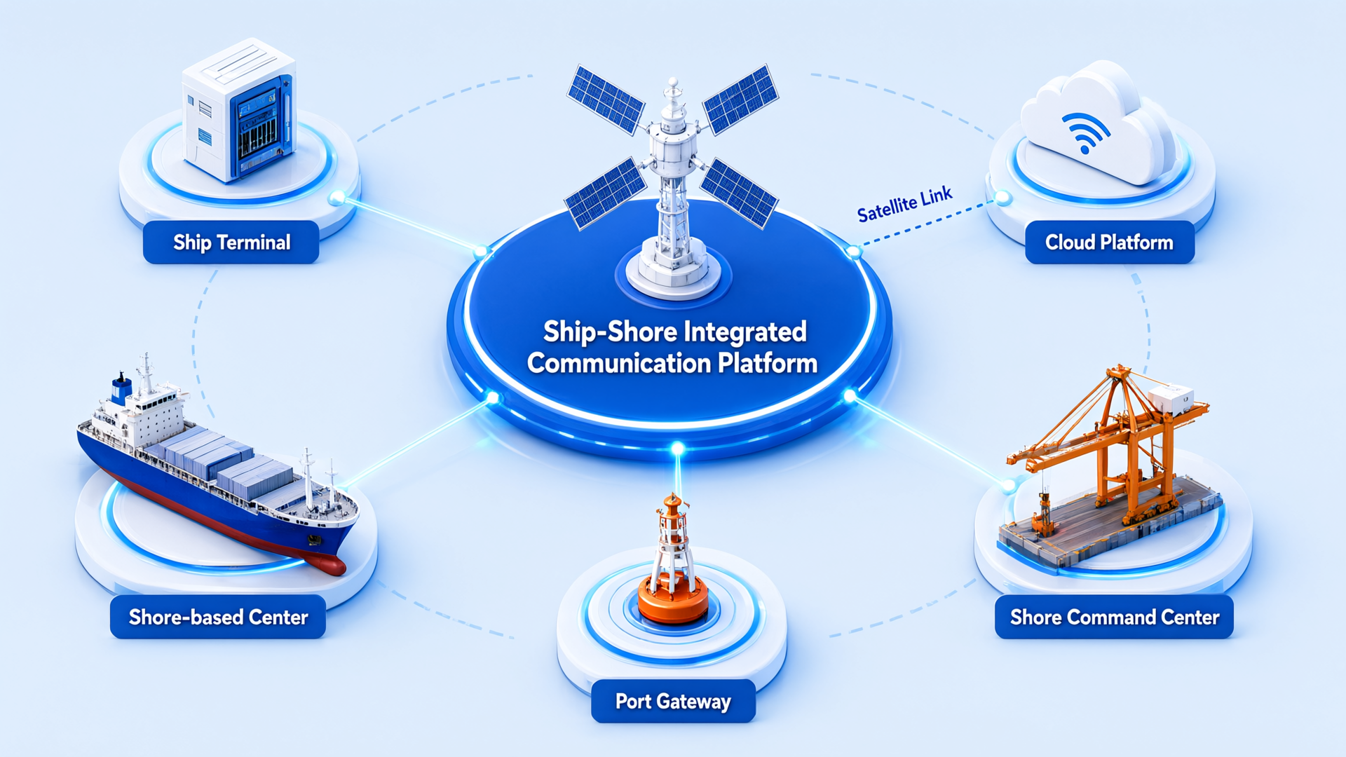 Ship-Shore Integrated Communication Platform architecture