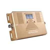 China LCD Display Dual Band Cell Phone Signal Booster Kit EGSM 900 1800MHz 70dB Gain 20dBm Output for sale