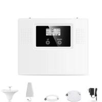 China Quad Band 850/900/1800/2100MHz Mobile Signal Booster with 65dB Gain and 20dBm Output Power for 2G 3G 4G Networks for sale