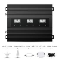 China 80dB Gain Multi-Band Cell Phone Signal Booster 800/900/1800MHz with 27dBm Output Power for 2G/4G Networks for sale