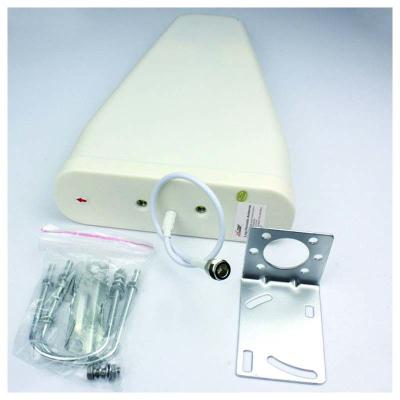 China Whilte 33cm Log Periodic Antenna 10dBi Gain 700-2700MHz for Mobile Signal Repeaters for sale