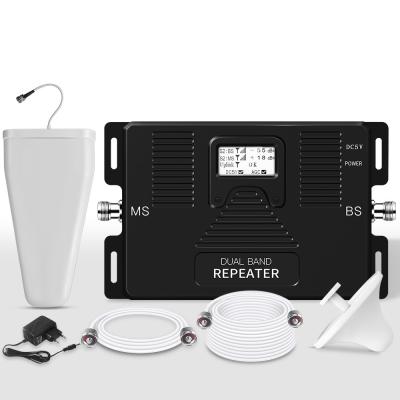 China 2G 4G Dual Band Signal Booster 70dB Gain 900MHz 1800MHz with LCD Display for Enhanced Mobile Coverage for sale