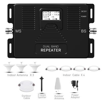 China 70dB Gain Dual Band 2G 3G 4G Signal Repeater Amplifier 850MHz 1900MHz for sale