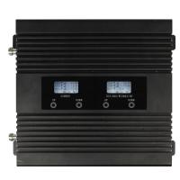China Black 2G 3G 4G Tri-Band Network Booster with 17dBm Output Power and 68dB Gain for 850/1800/2100MHz Cellular Signals for sale