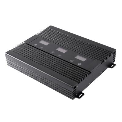 China Gain 80dB Tri Band Cell Phone Booster for 2G 3G 4G Signals with 27dBm Output Power and 850/1800/2100MHz Frequency Support for sale