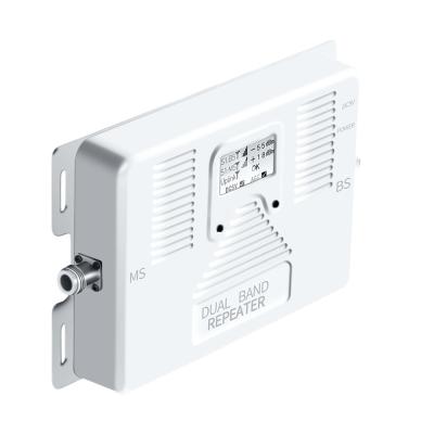 China 70dB Mobile 3G Repeater Dual Band 900MHz 2100MHz Signal Booster with 20dBm Output Power for GSM WCDMA Networks for sale