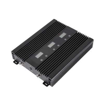 China 80dB Gain 4G Signal Repeater Tri Band Booster 800/900/1800MHz with LCD Display for Cellular Enhancement for sale