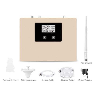 China CDMA 850MHz AWS 1700MHz Dual Band Cell Phone Signal Repeater Amplifier with 70dB Gain and LCD Display for sale