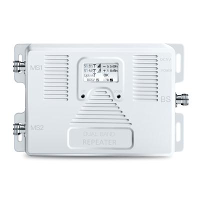 China 2G 3G 4G Wireless Cell Phone Signal Booster Dual Band 900MHz 1800MHz 67dB Gain for sale