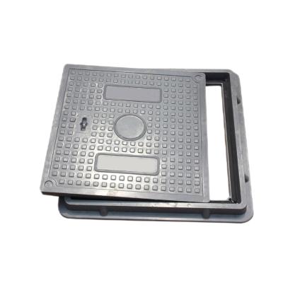 China En124 Resin Hinged SMC Manhole Covers Square Fiberglass Composite Man Hole Cover for sale